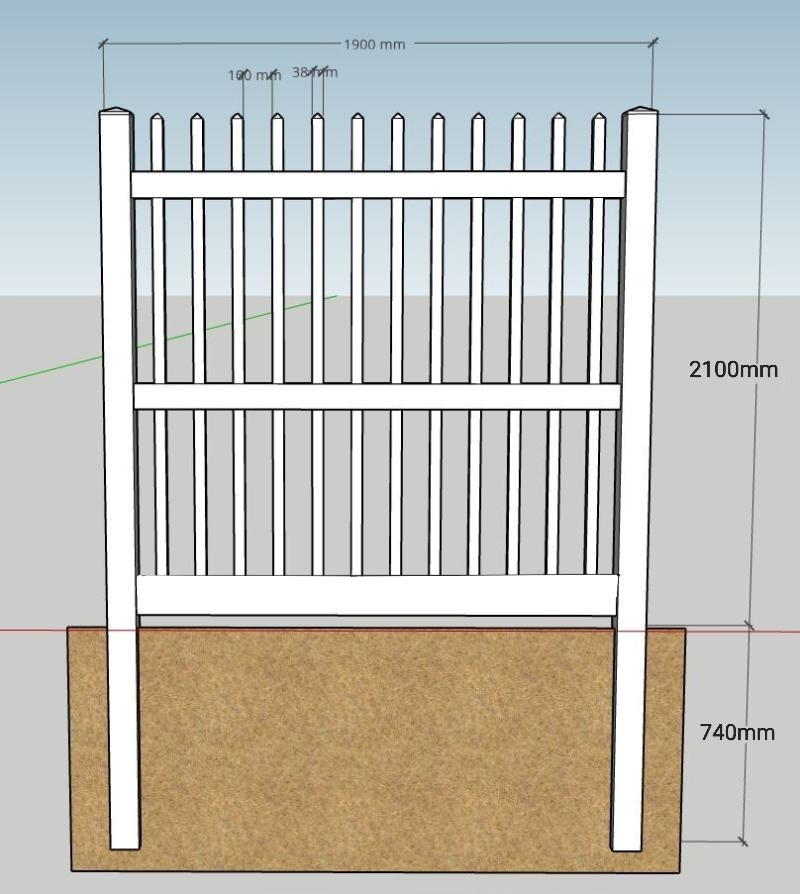 2.1m DIY PVC Palisade Fence Panel - Heavy-Duty | Value Fencing | Value ...